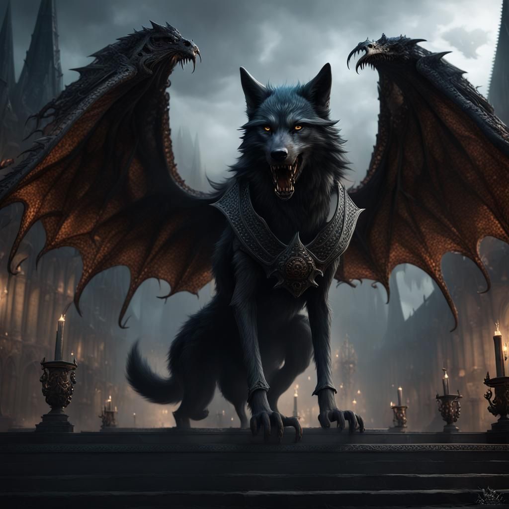 Flying werwolf - AI Generated Artwork - NightCafe Creator