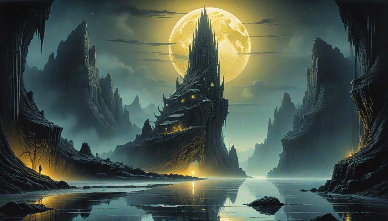 underground dreams - Dark Fantasy Dreamscape in Vibrant Ink ...