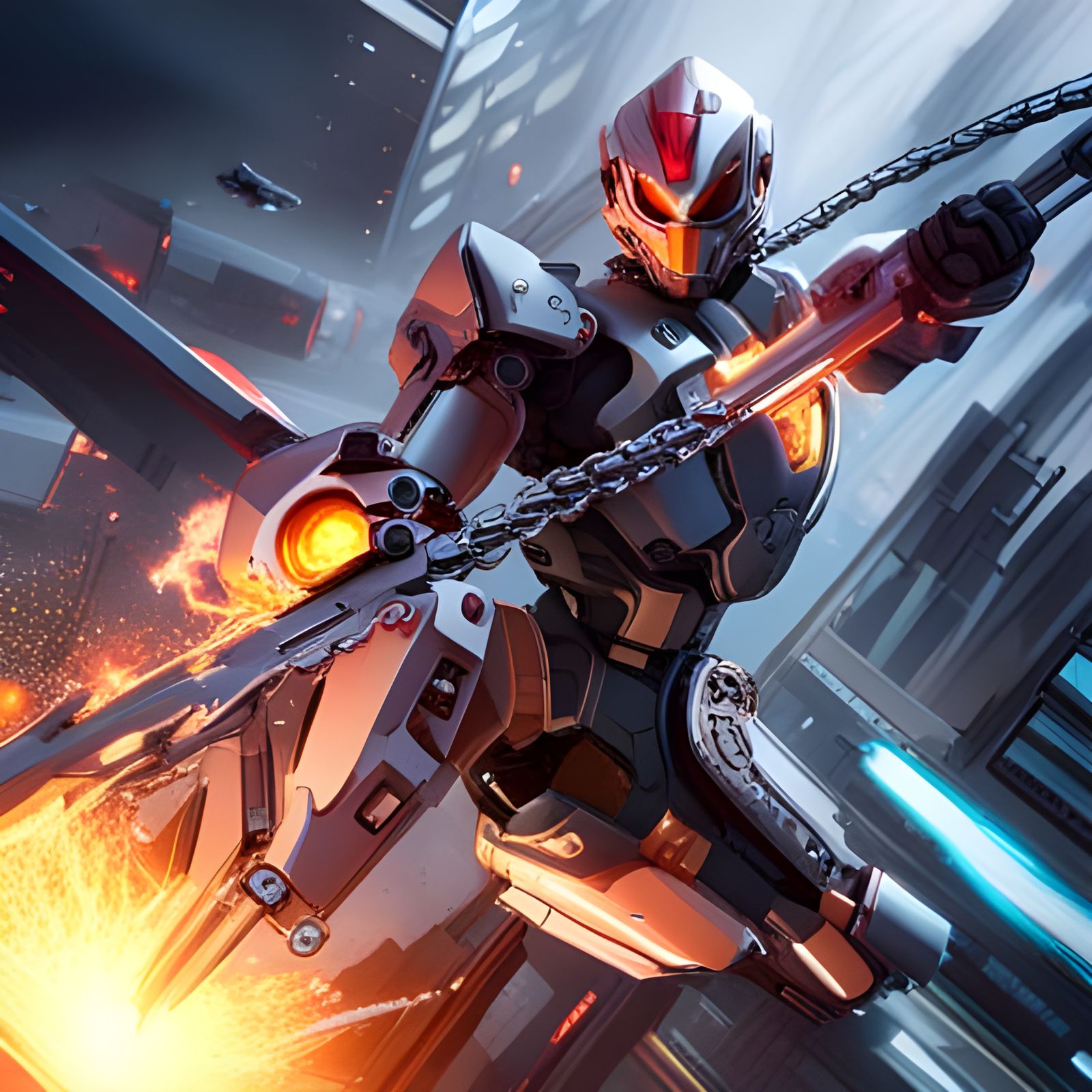 Ghost Rider Mecha vibes - AI Generated Artwork - NightCafe Creator