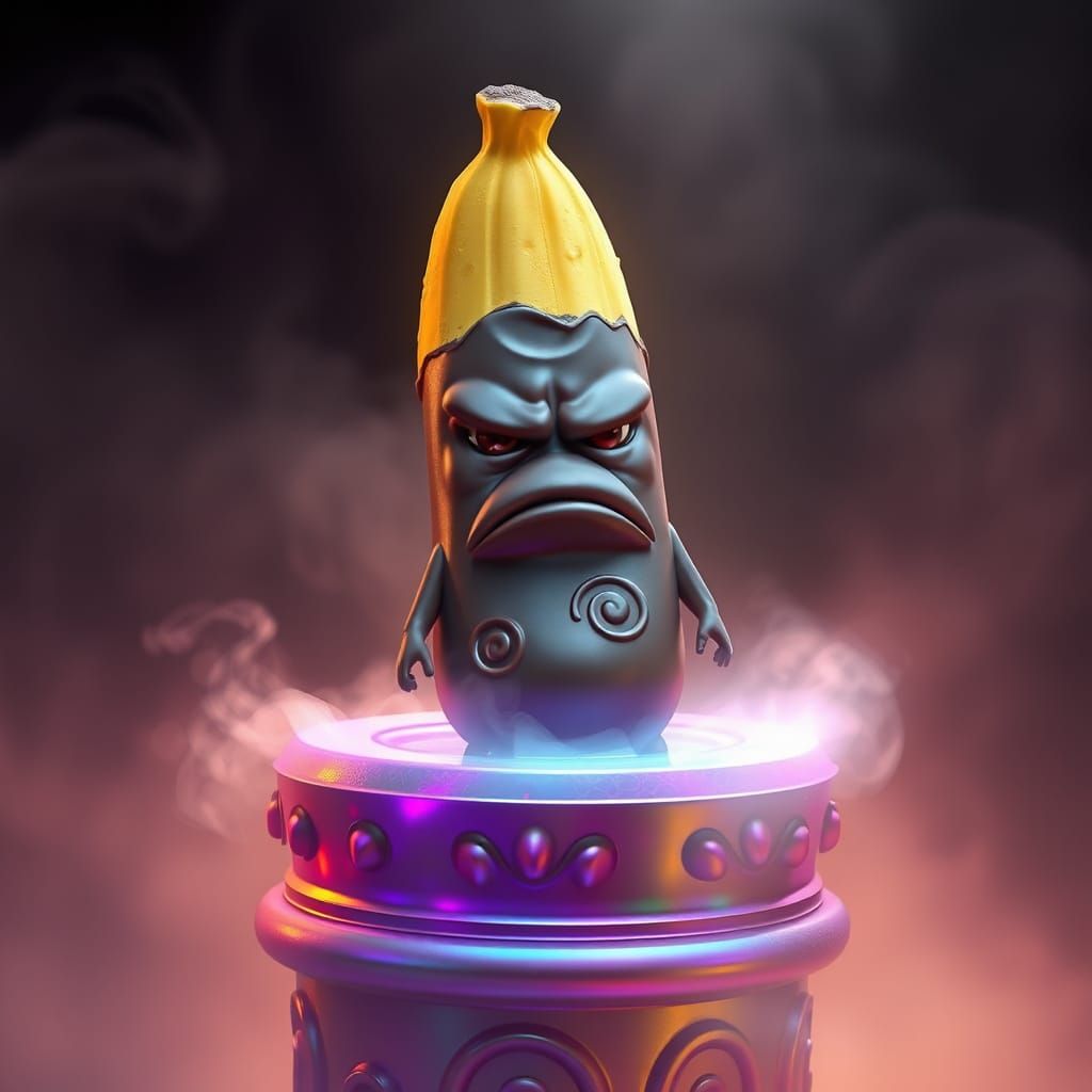 grumpy - Mystical Chocolate Banana in a Whimsical Fantasy Re...