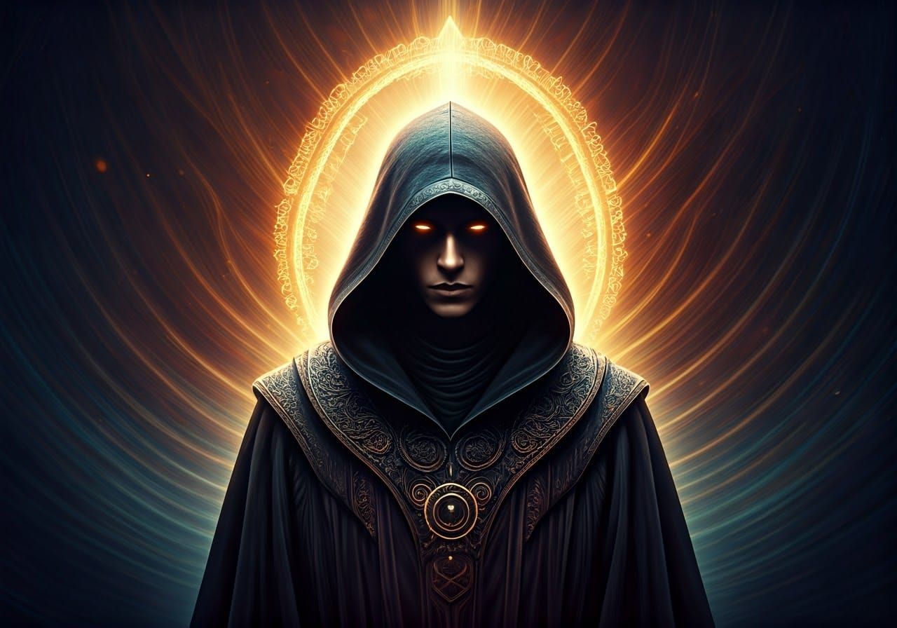 Mystical Monk Assassin - Mystical Monk in Ethereal Aura, Dar...