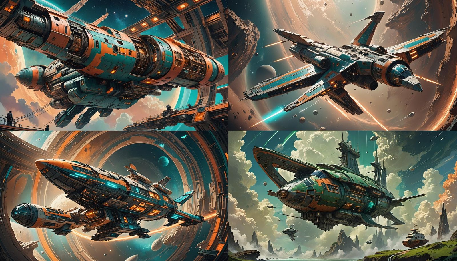 A Jedi Praxeum ship, the Discovery, orbiting the p... - AI Art