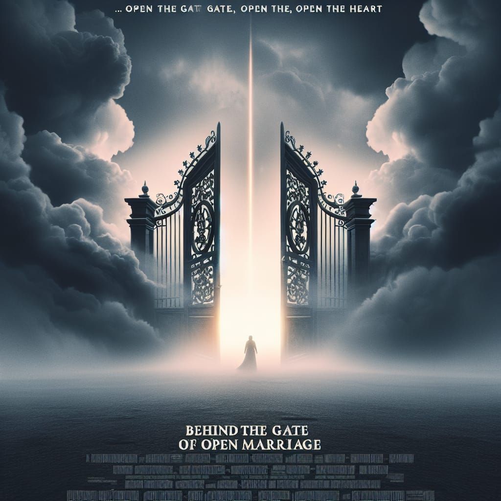 Surreal Ominous Gate Poster in Moody Fog - AI Art