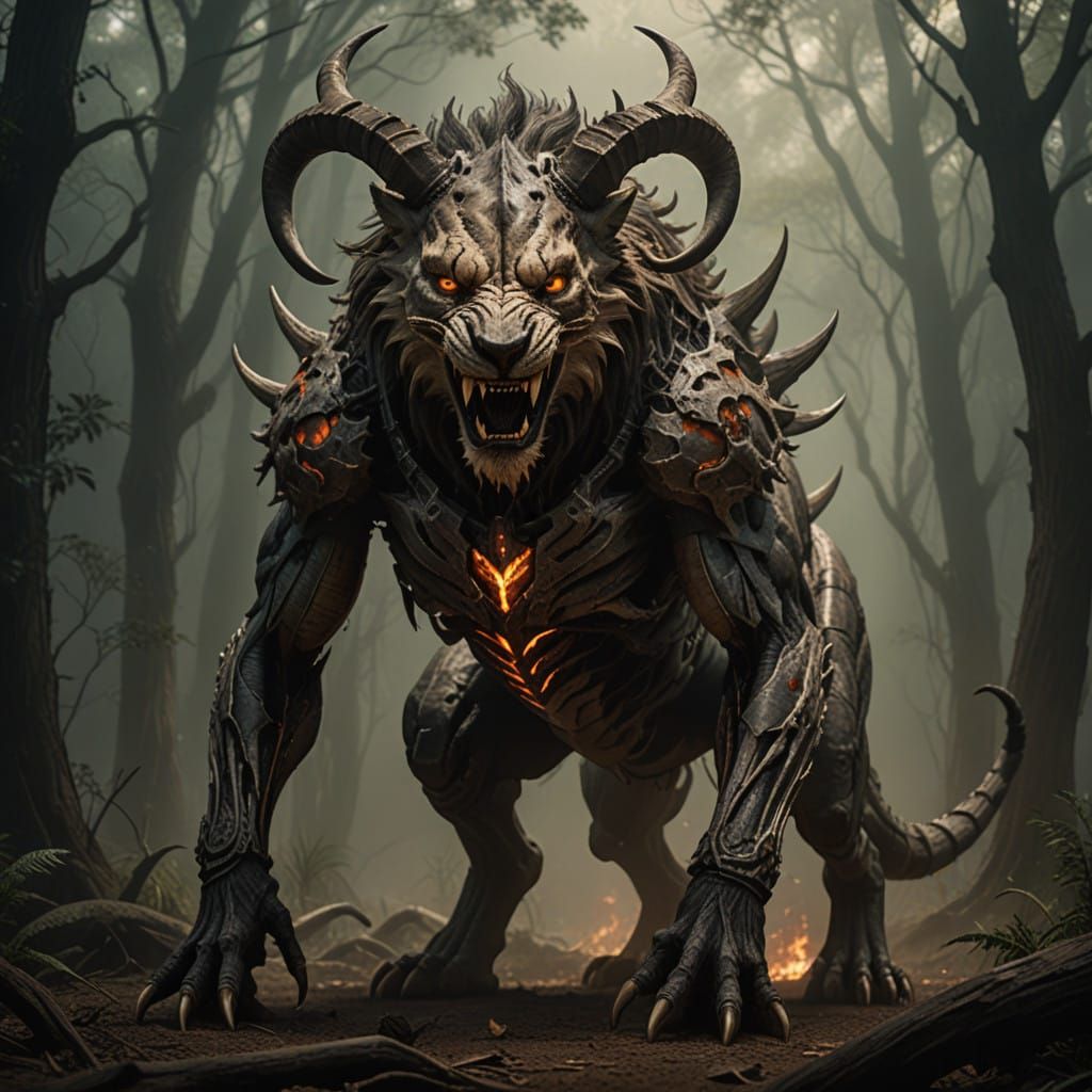 Grim Dark Creature - Mysterious Beast Emerges from Cursed Fo...