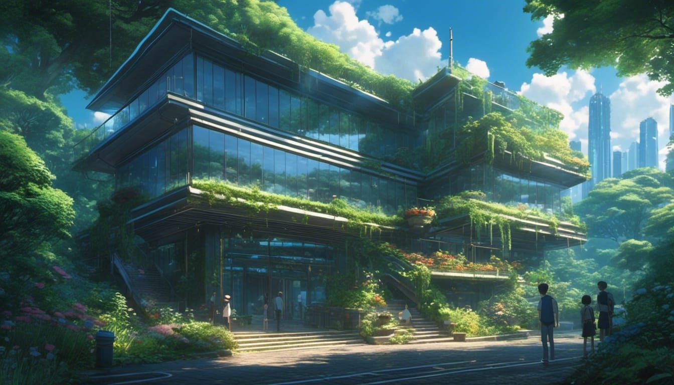 Anime Building - AI Generated Artwork - NightCafe Creator