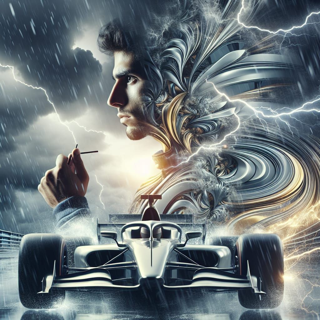 Man and machine: Formula Racing - AI Generated Artwork - NightCafe Creator