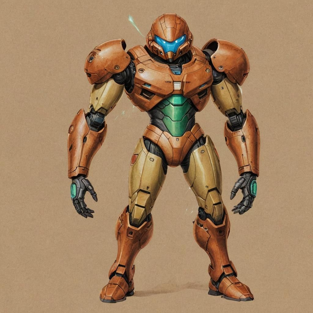 A self-portrait painted by Samus, from Metroid. - AI Generated Artwork ...