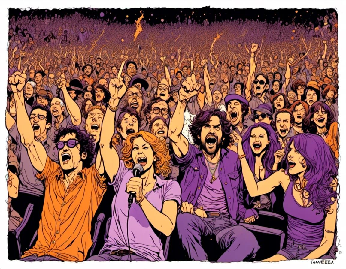 angry public reaction during a concert - AI Generated Artwork ...