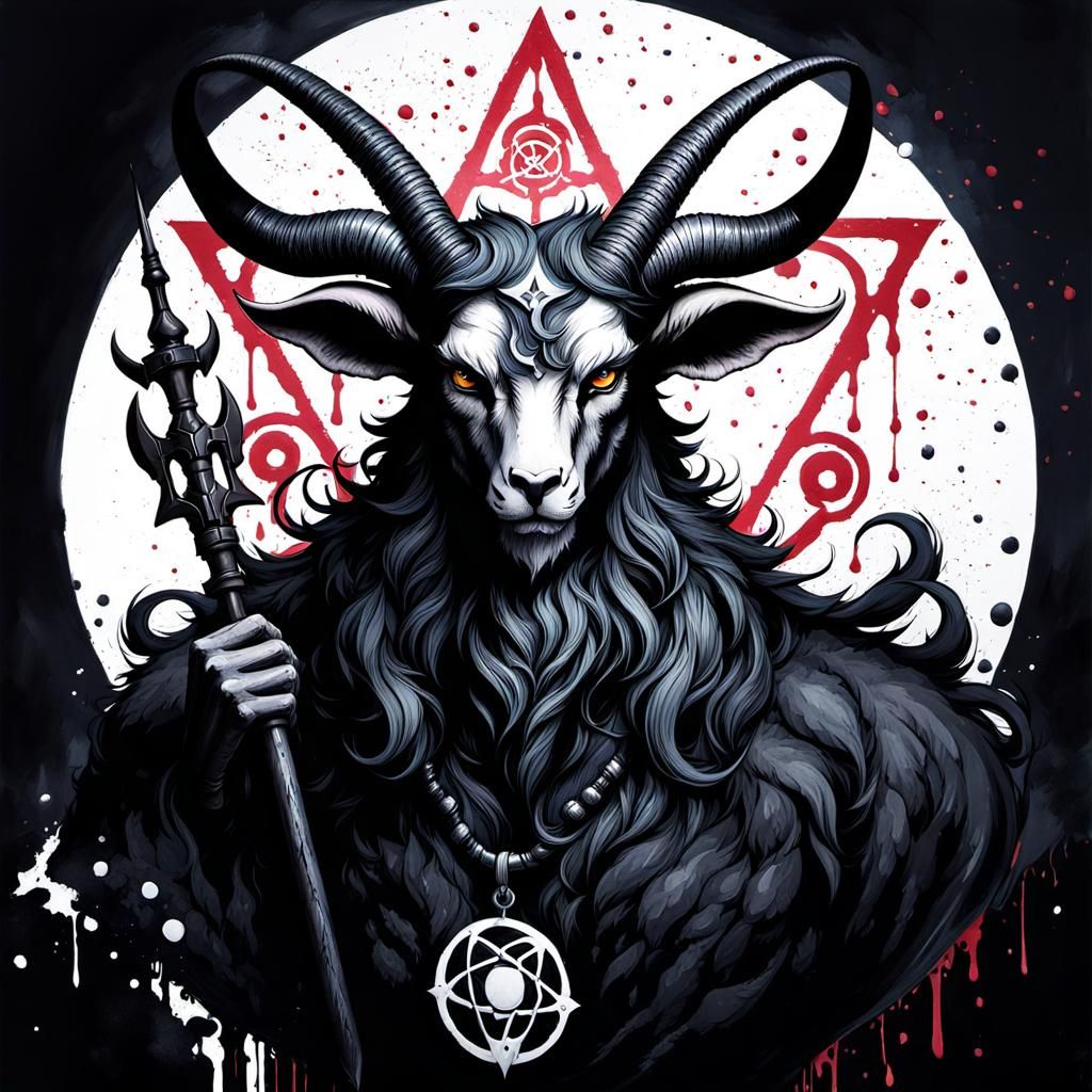 anthropomorphic baphomet - AI Generated Artwork - NightCafe Creator
