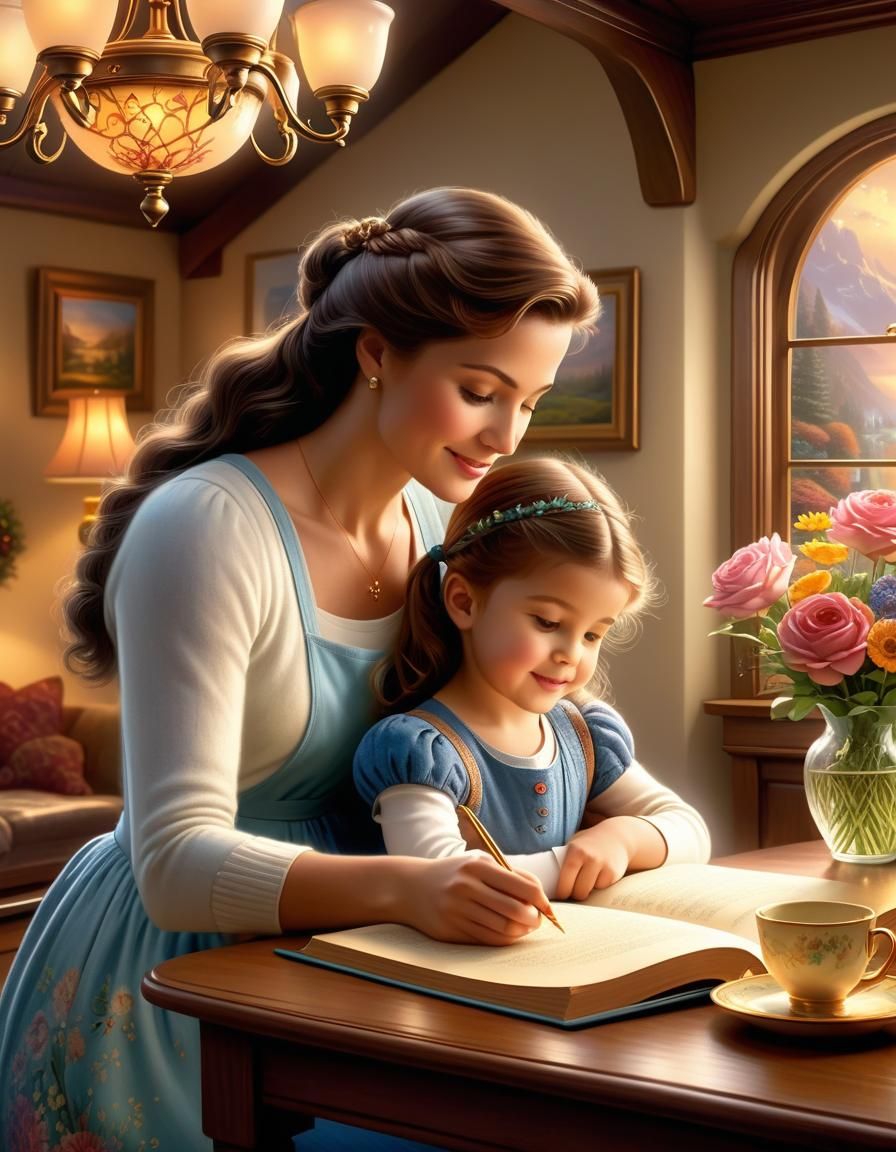 mother, daughter - AI Generated Artwork - NightCafe Creator