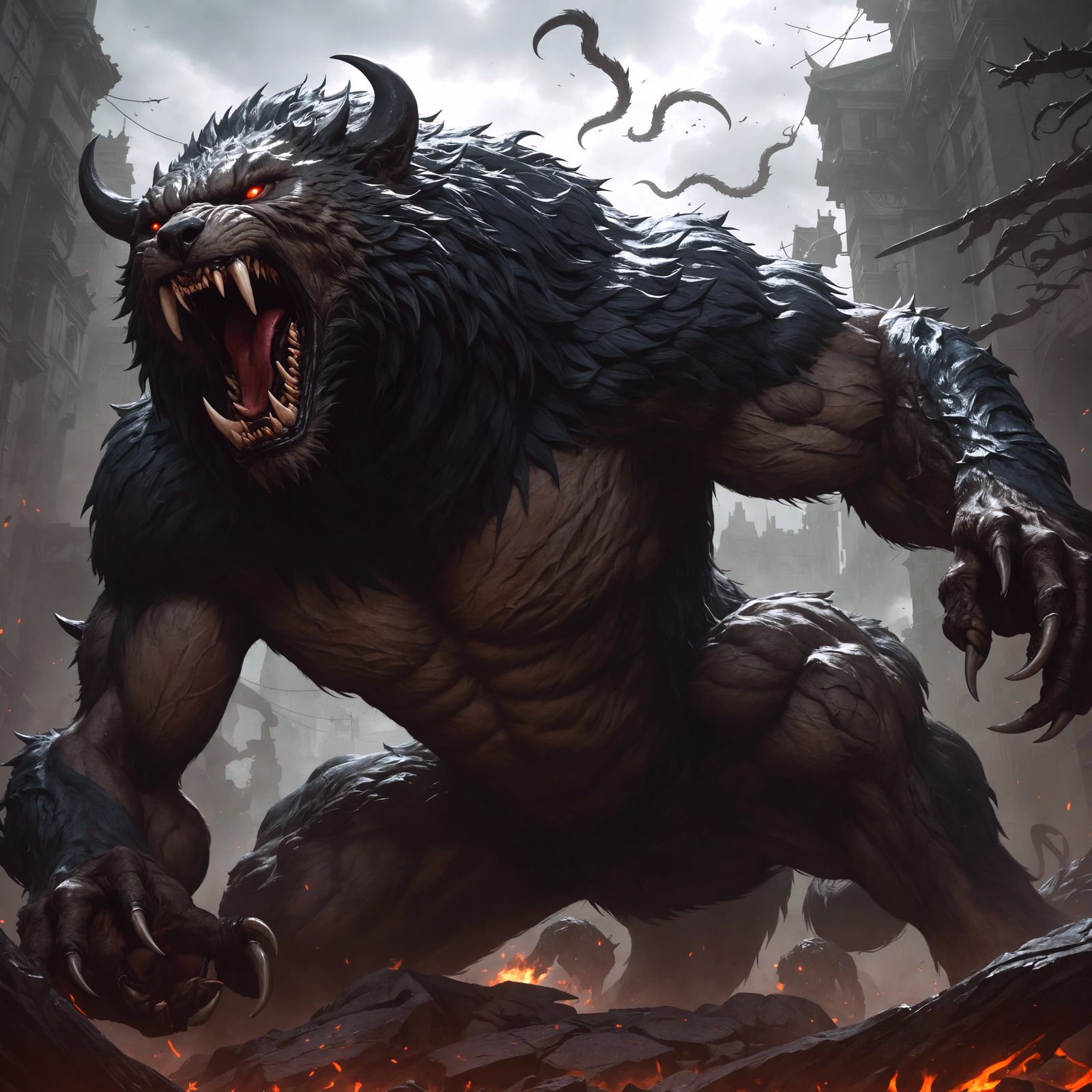 The werebeast was caught unawares... - AI Generated Artwork - NightCafe ...