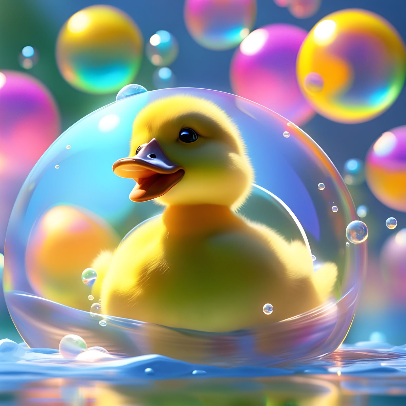 little cute adorable duckling - AI Generated Artwork - NightCafe Creator