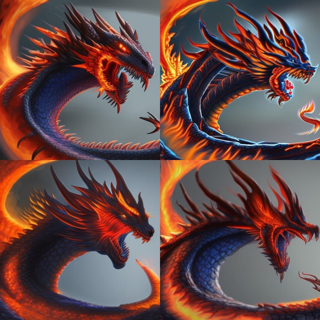 Demonic Dragons - AI Generated Artwork - NightCafe Creator