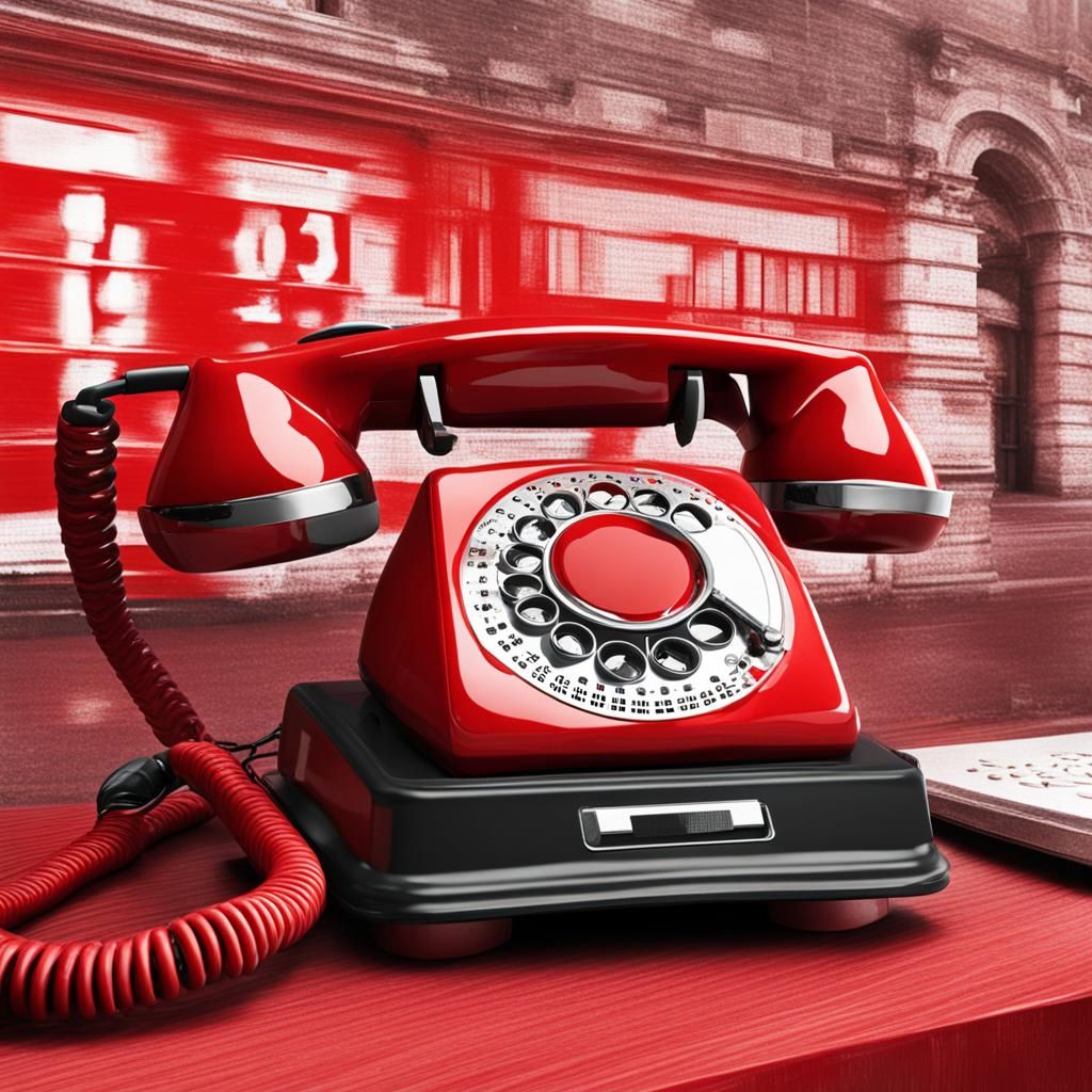 Old Red phone - AI Generated Artwork - NightCafe Creator
