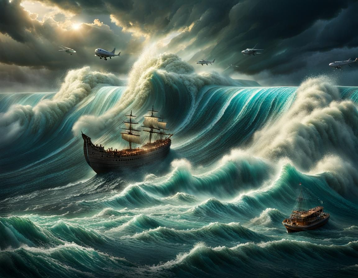Biblical flood ?! - AI Generated Artwork - NightCafe Creator