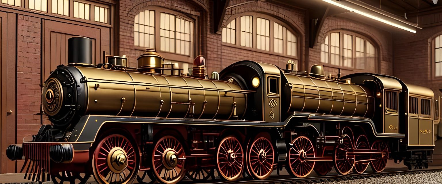 Fantasy vintage steam engine - AI Generated Artwork - NightCafe Creator
