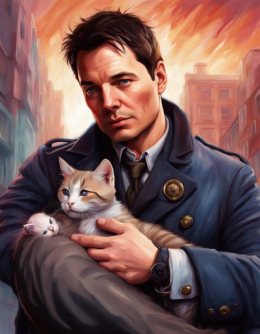 Captain Jack Harkness Rescues Cats - AI Generated Artwork - NightCafe ...