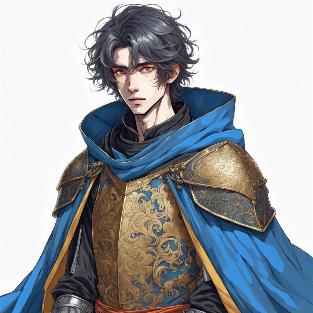 Drawing - Anime Boy Knight - AI Generated Artwork - NightCafe Creator