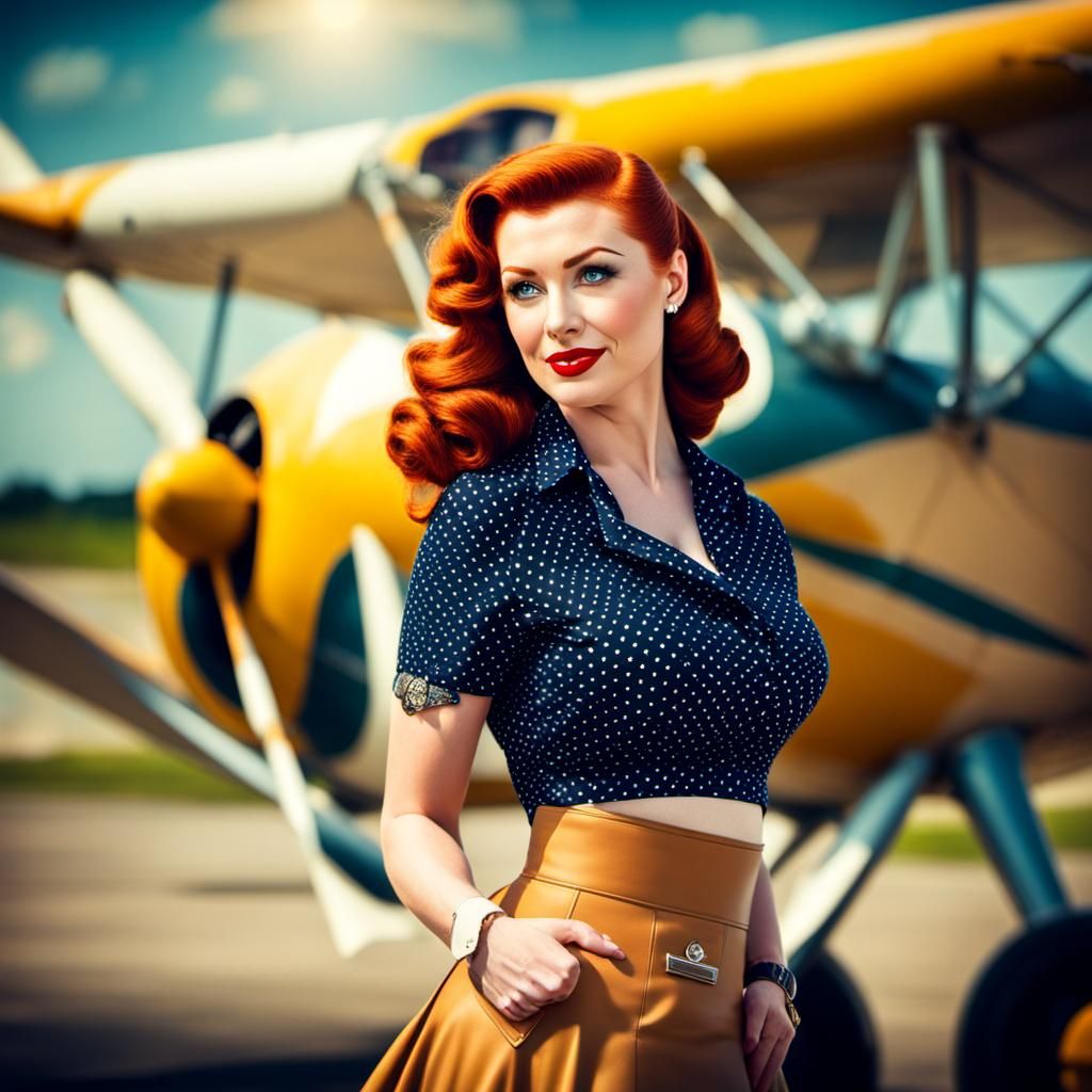 Pin up Angie - AI Generated Artwork - NightCafe Creator