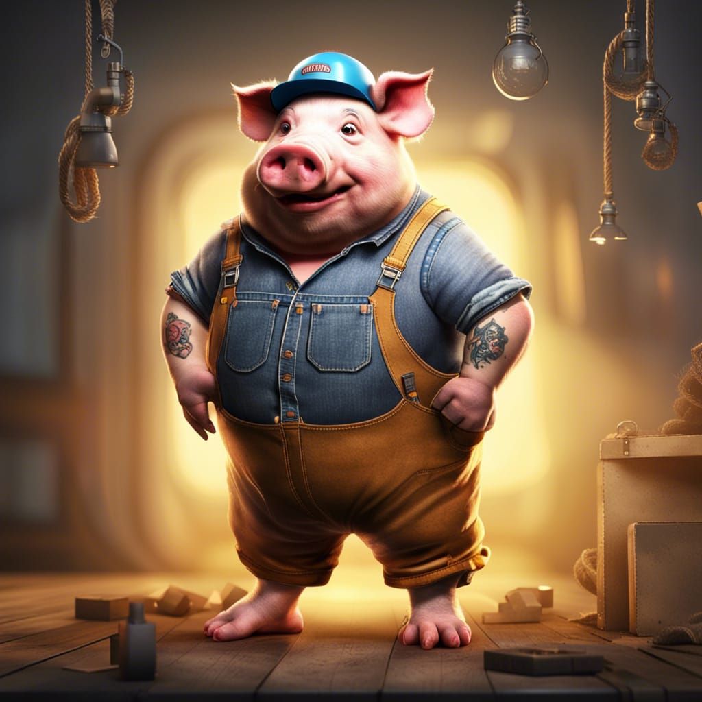 Sparky Pig - AI Generated Artwork - NightCafe Creator