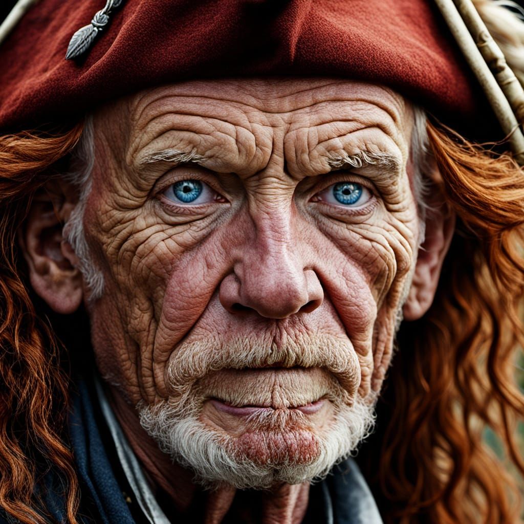 captain modageeyi oldest red headed scottish blue eyed pirate in port d ...