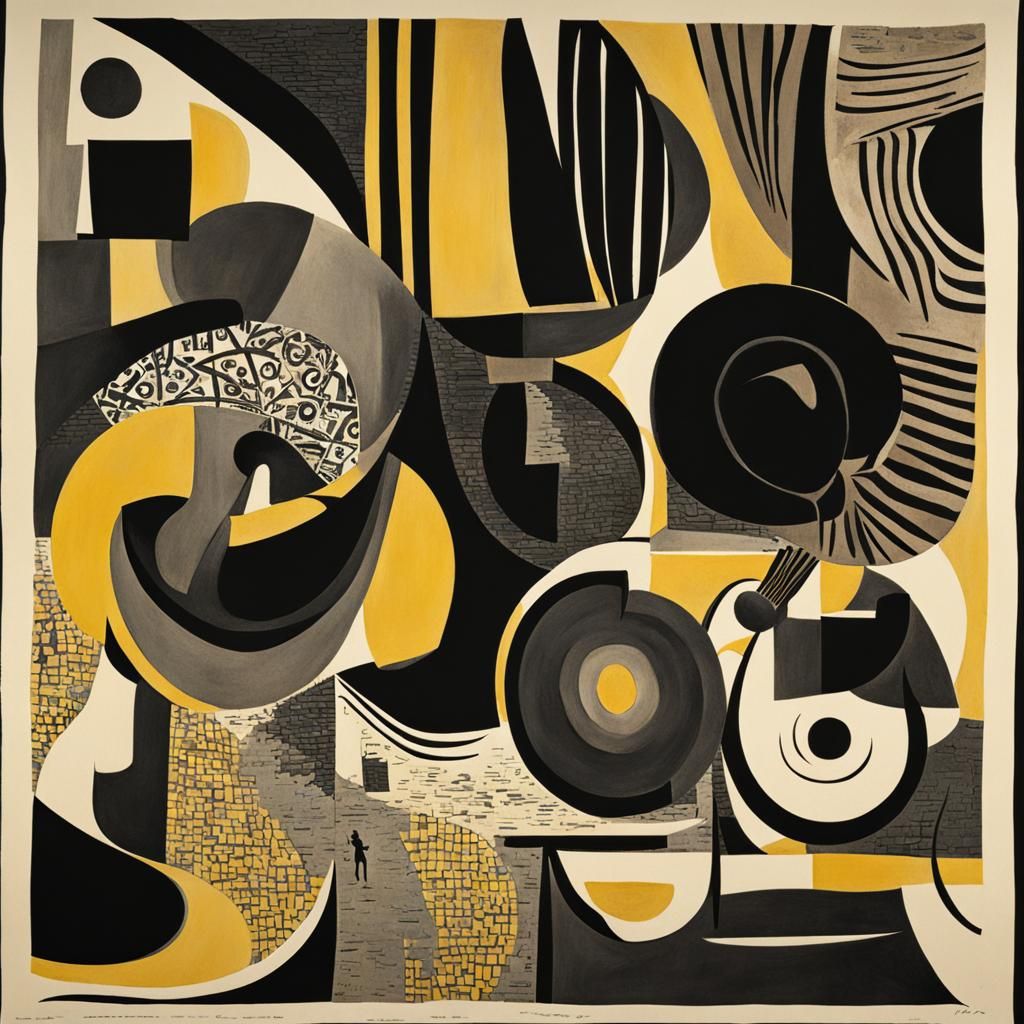 French Album cover, circa 1967, in the style of Georges Braque - AI ...