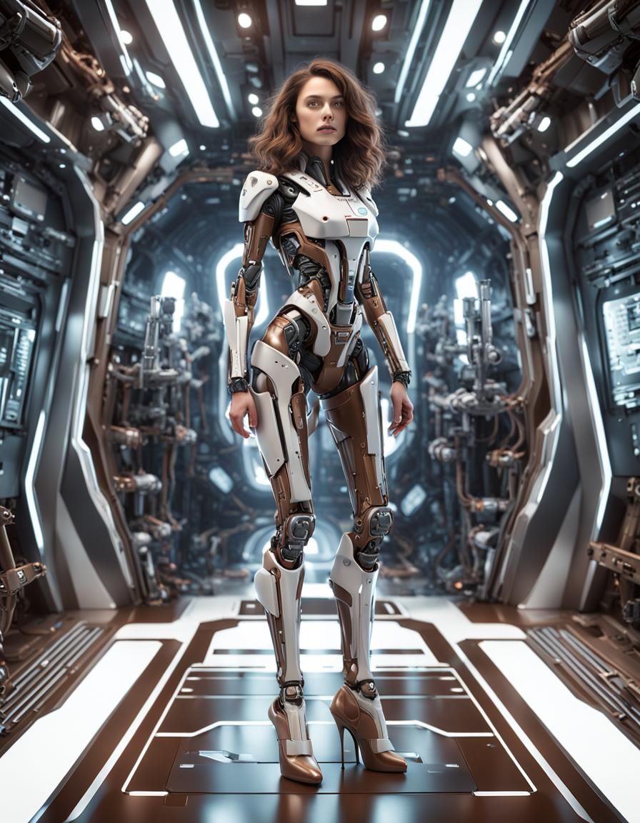 Lady Cyborg - AI Generated Artwork - NightCafe Creator