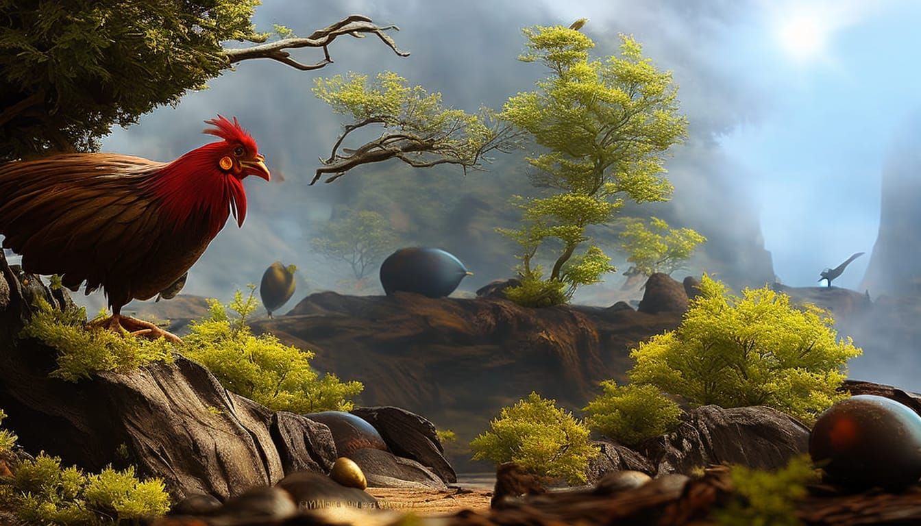 Chicken Park, a Jurassic Park Parody - AI Generated Artwork - NightCafe ...