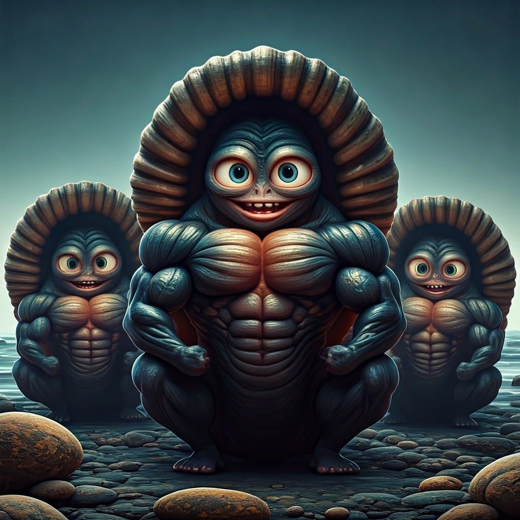 Muscle Beach - Hyper-Realistic Muscle Shells Bask in Sunny B...