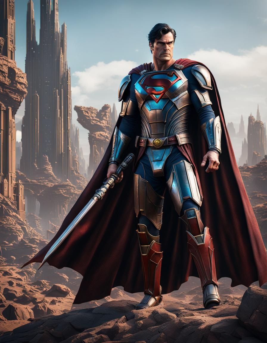 Superman Knight Armour - AI Generated Artwork - NightCafe Creator