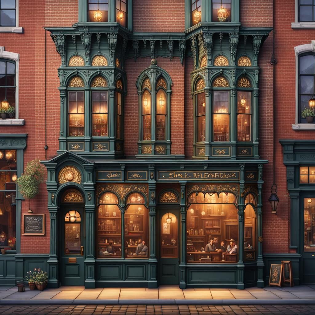 Storefront Flemish Style, Victorian Era