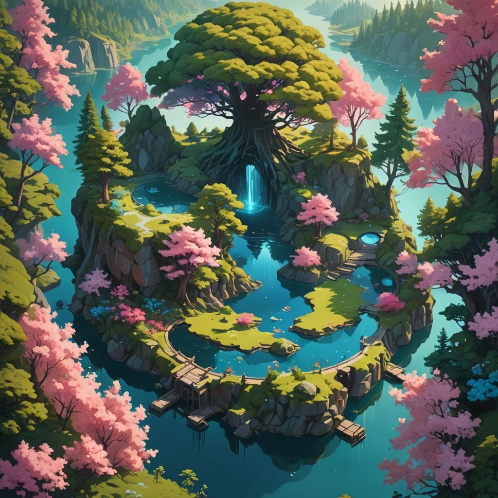 Magical Oasis in the Enchanted Fores - AI Generated Artwork - NightCafe ...