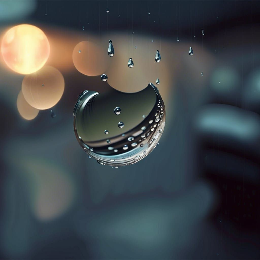 Imperfect Raindrop - AI Generated Artwork - NightCafe Creator