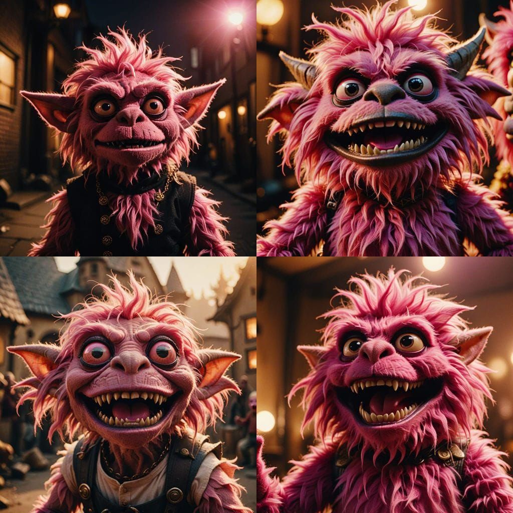Female pink monster goblin Muppet - Ethereal Pink Goblin Go...