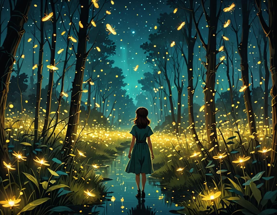 Fireflies - AI Generated Artwork - NightCafe Creator