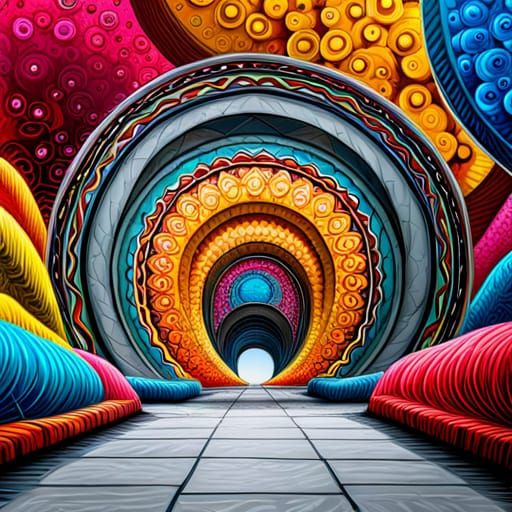 Infinite wheels within wheels with infinite spheres, mandala, organic ...