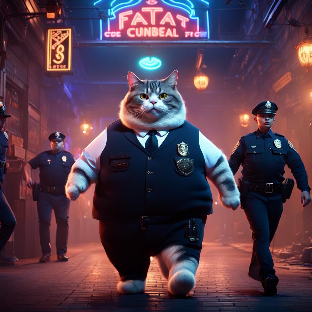 Chief of Police Mittens - AI Generated Artwork - NightCafe Creator