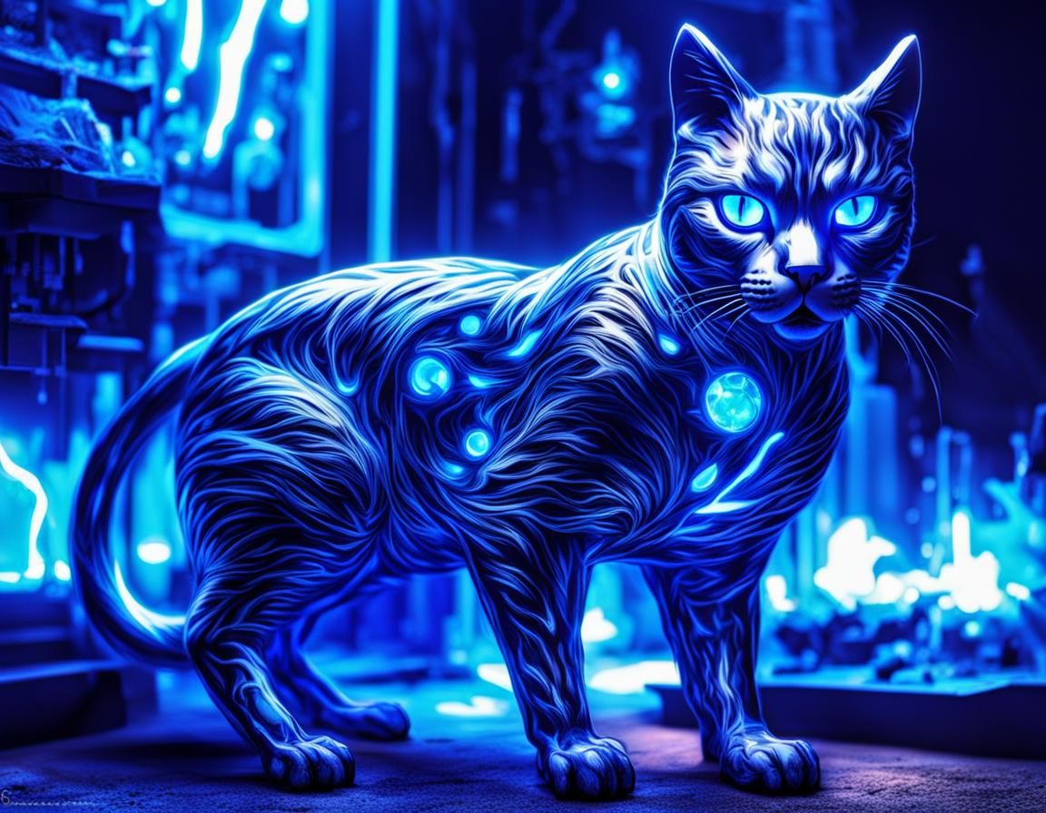 Glowing Cats (20/?) - AI Generated Artwork - NightCafe Creator