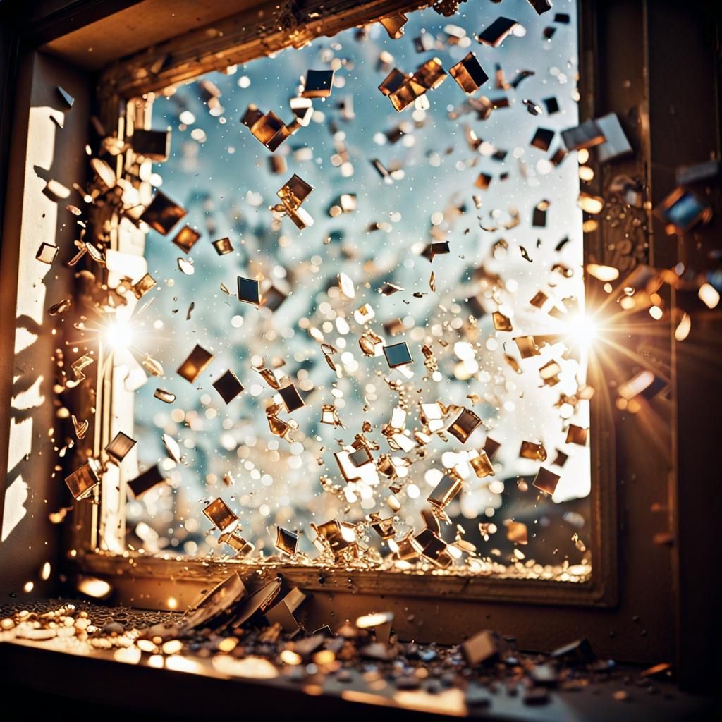 Breaking Window - AI Generated Artwork - NightCafe Creator