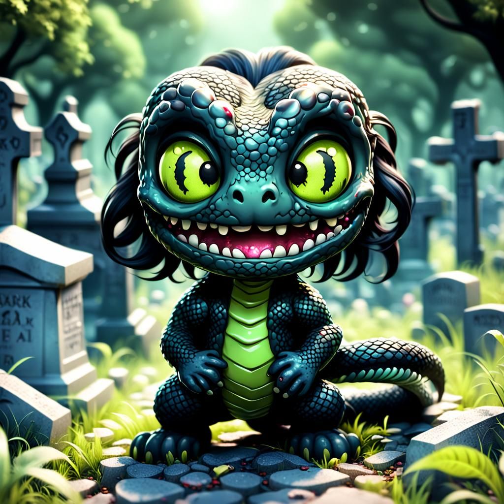 A monstrous and fierce chibi - AI Generated Artwork - NightCafe Creator