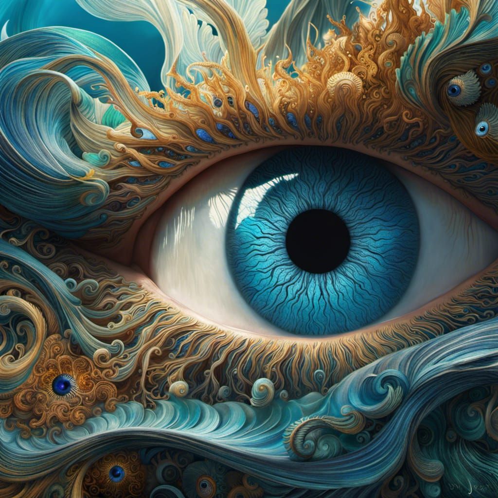 Ocean eyes - AI Generated Artwork - NightCafe Creator