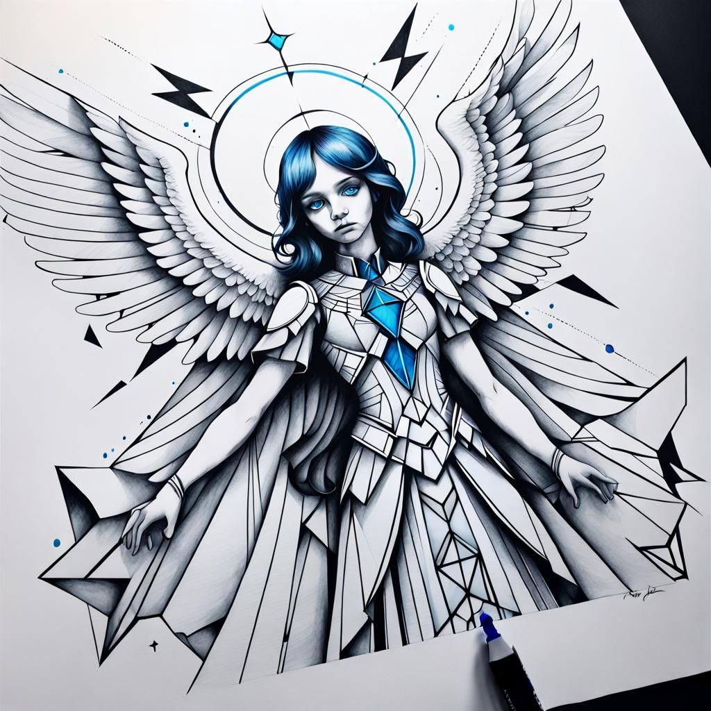 Angel Drawing - AI Generated Artwork - NightCafe Creator