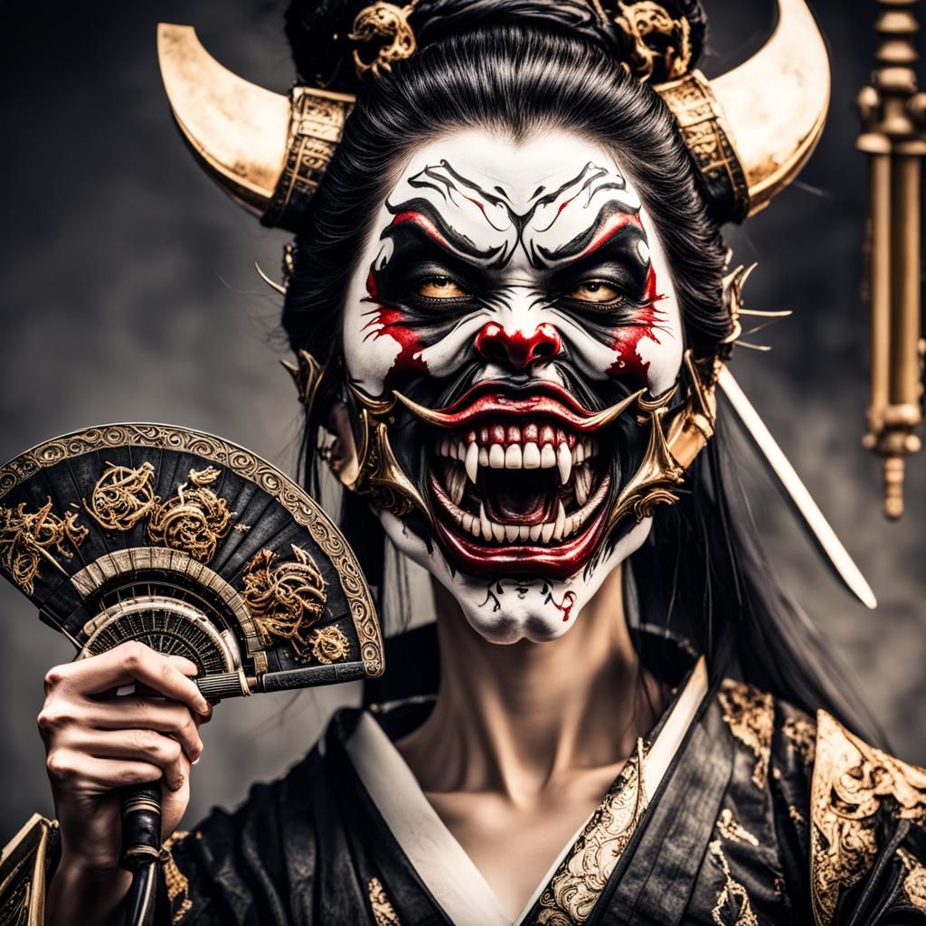 Demon geisha - AI Generated Artwork - NightCafe Creator