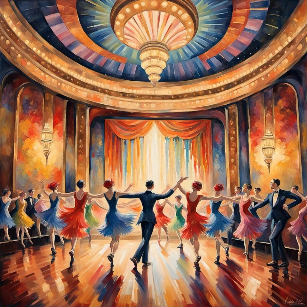 Art deco dancers - AI Generated Artwork - NightCafe Creator