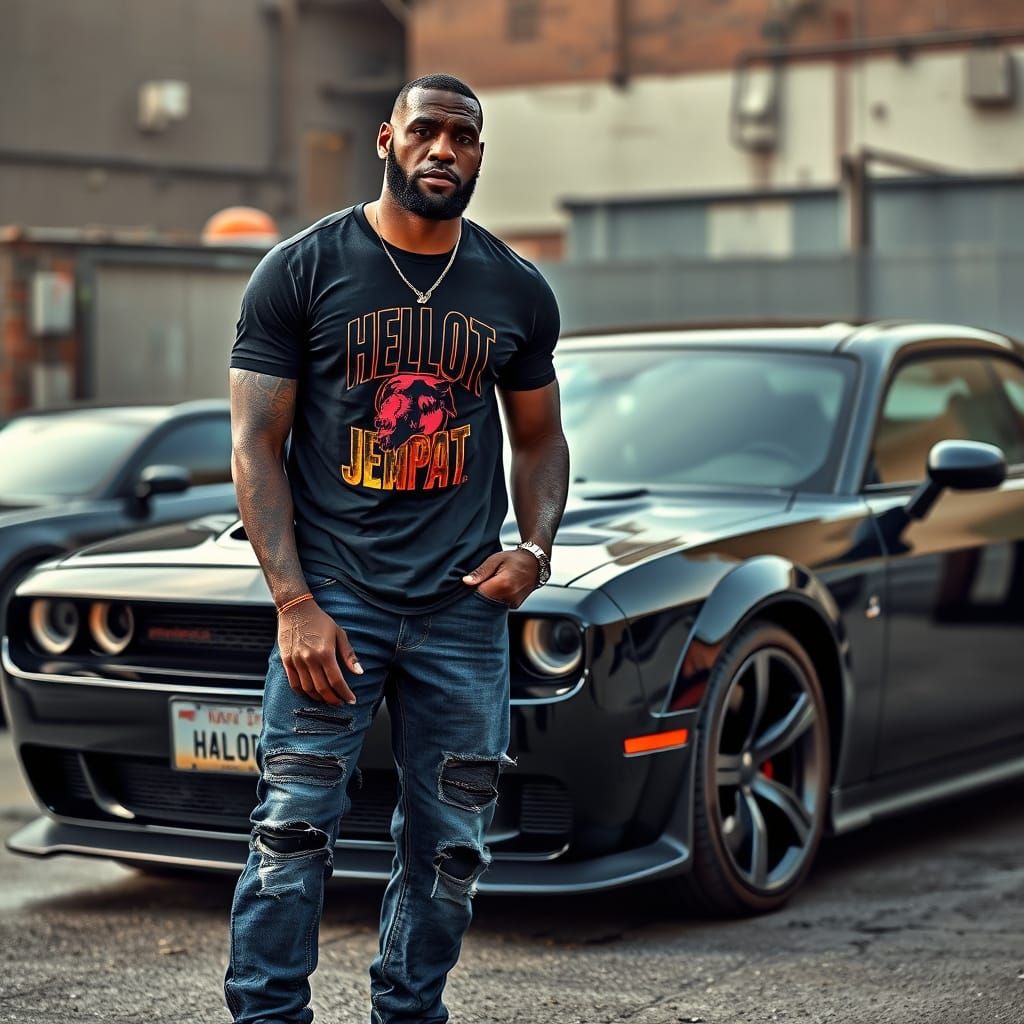 lebron and hellcat car - Lebron James and Hellcat Car in Gr...