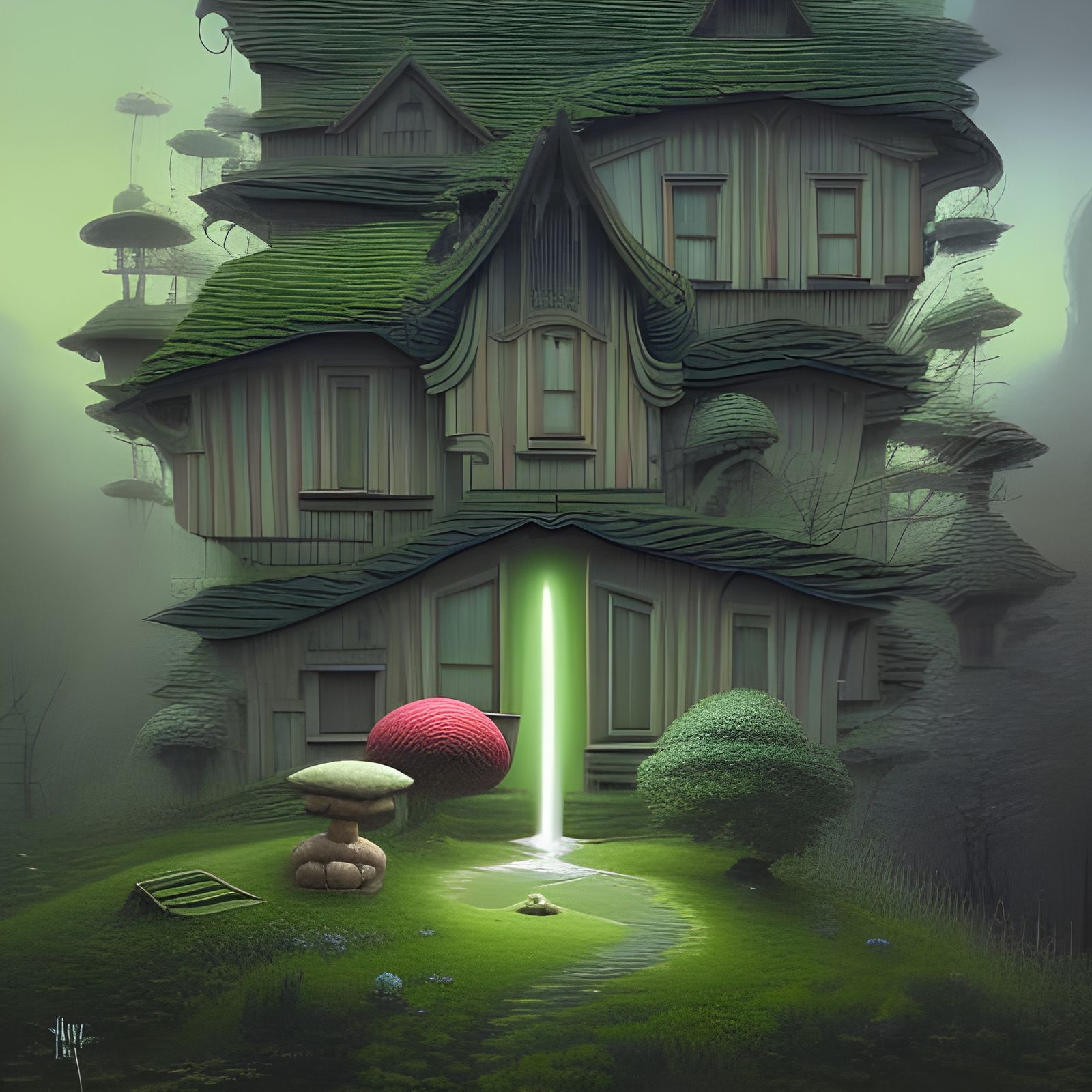 Yoda’s House - AI Generated Artwork - NightCafe Creator