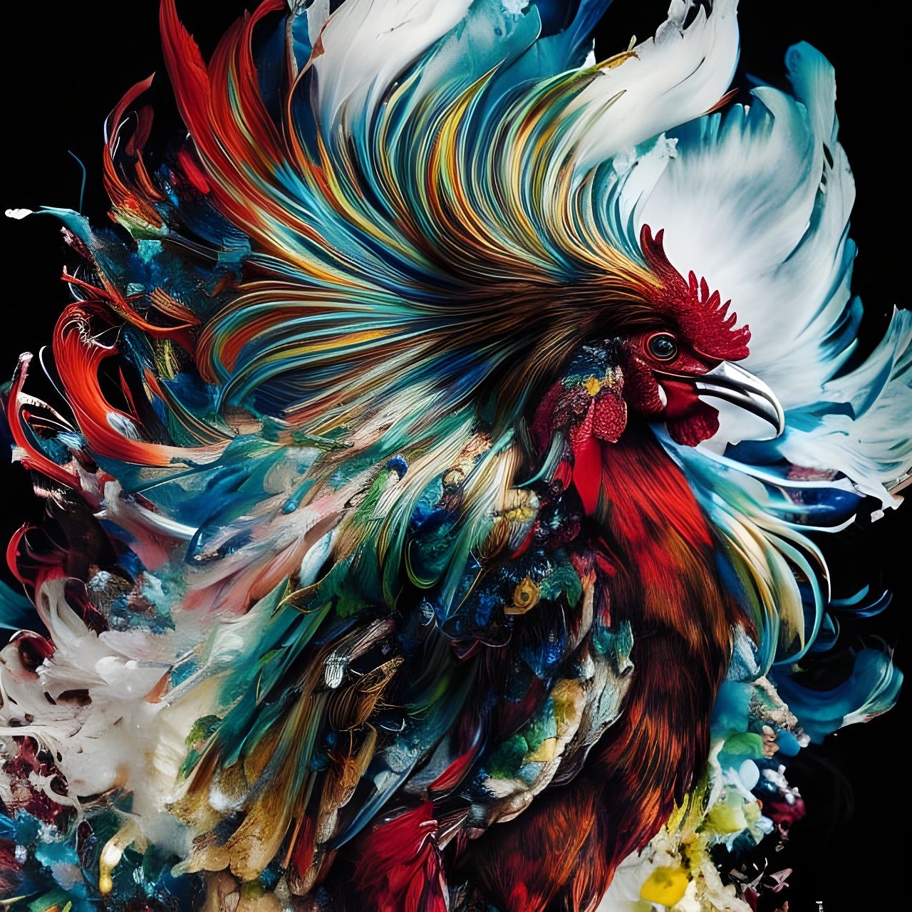 Rooster - AI Generated Artwork - NightCafe Creator