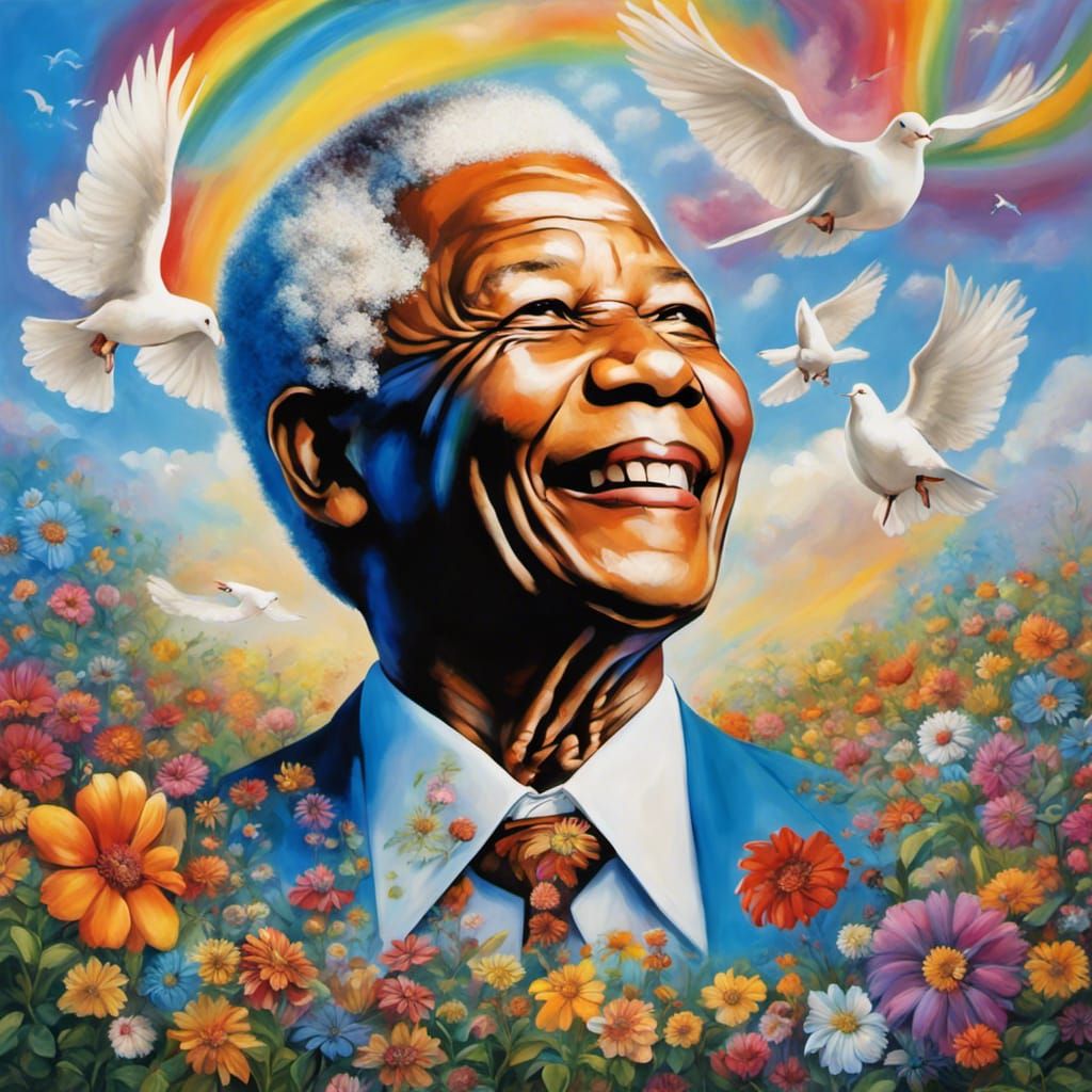 Mr Nelson Mandela - The Peacemaker and Rainbow Nation King 🇿🇦 ️ 💙 ...