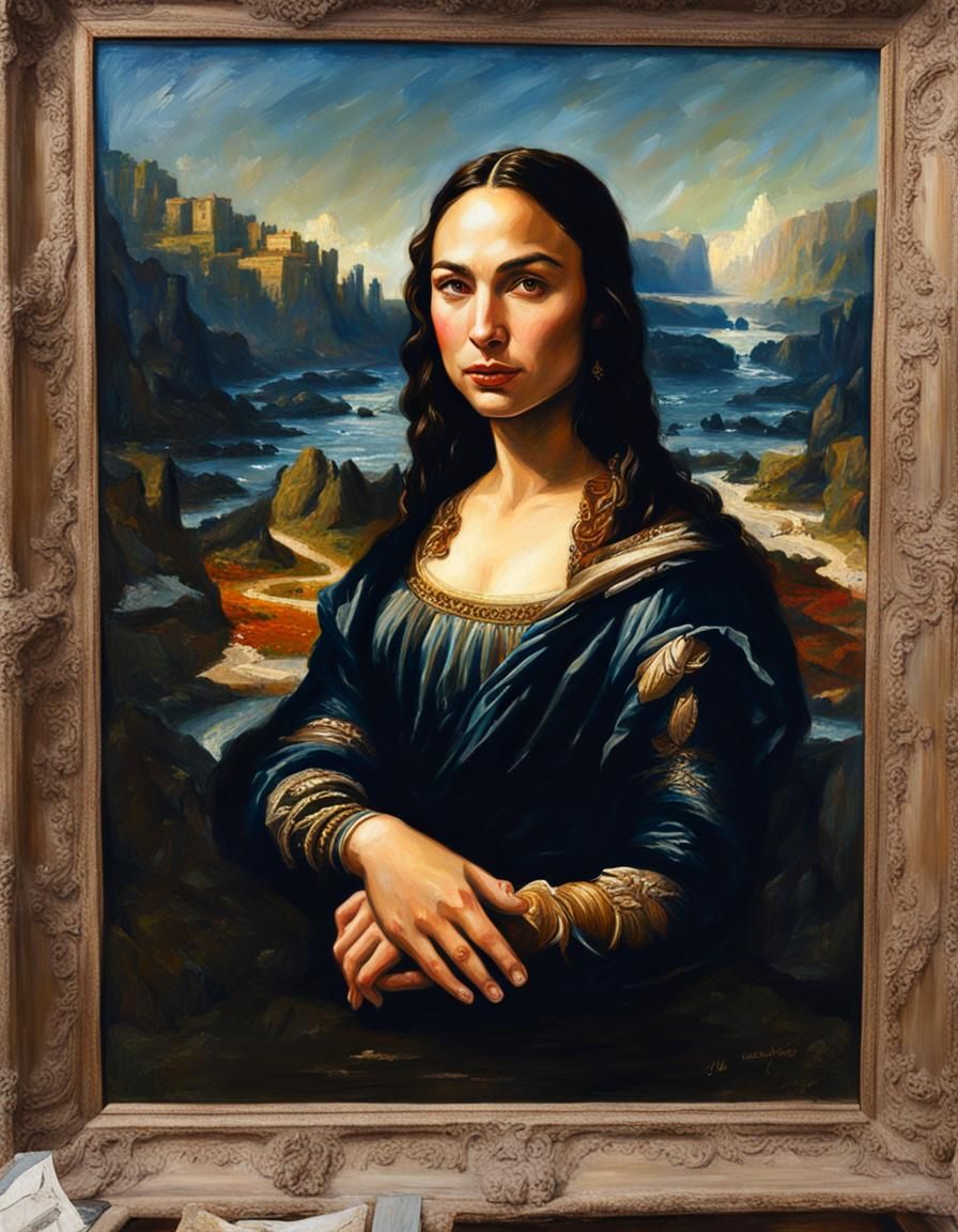 Gal Gadot as The Mona Lisa - AI Generated Artwork - NightCafe Creator