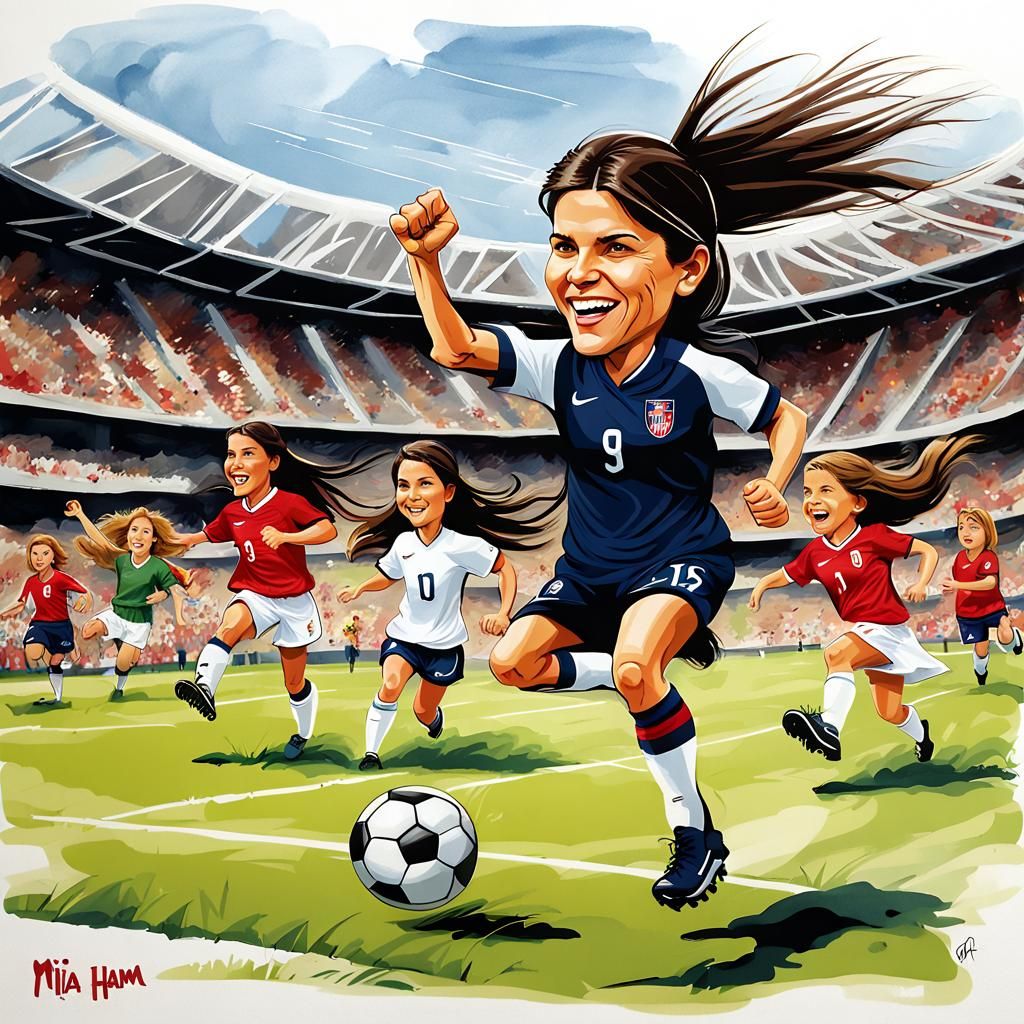 MIA Hamm inspires a whole generation of soccer players!! - AI Generated ...
